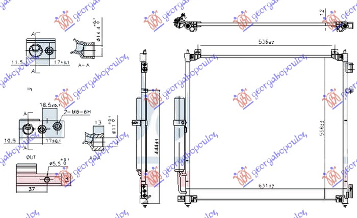 HLAD. KLIME 3.0 D (30DDTX) DIZ 595×570 RANGE ROVER SPORT (2013-2018) (OEM: LR062424, LR106642)