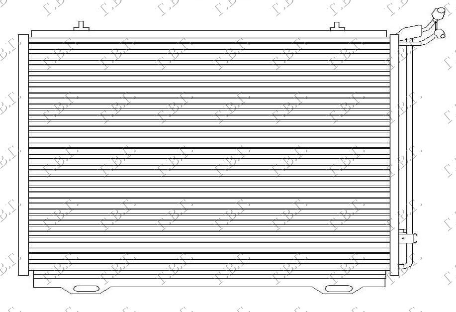 HLADNJAK KLIME 2.0 -2.3 -3.2 BENZIN (55.2×40.6×25 MERCEDES SLK (R170) (1996-2004) (OEM: 2028300970)