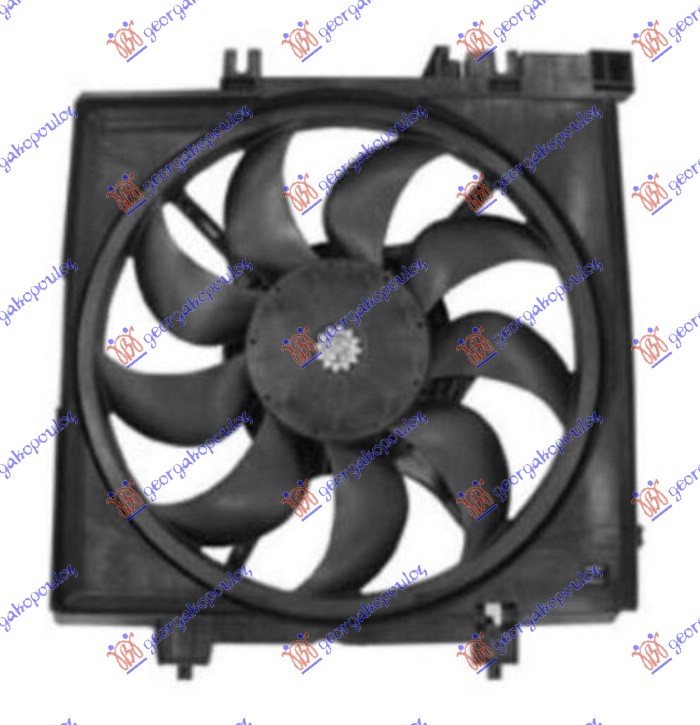 VENTILATOR KOMPLET 2.0 TURBO (335mm) 2PIN SUBARU FORESTER (2008-2012) (OEM: 45121FG000, 45122FG003, 45131FG003)