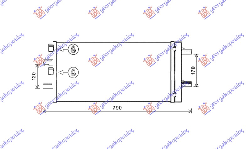 HLADNJAK KLIME BENZIN DIZEL (6 10 x290 x 12) MINI CLUBMAN (F54) (2015-) (OEM: 64509271204)