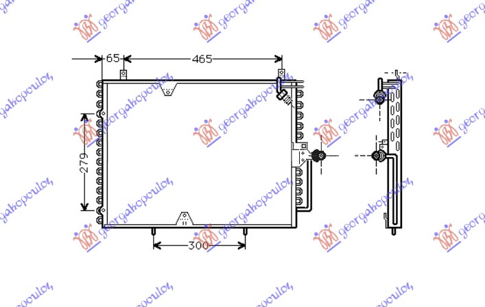 HLADNJAK KLIME 2.0 – 2.3i (53.8×43.5) MERCEDES E CLASS (W124) (1985-1992) (OEM: 1248301770)