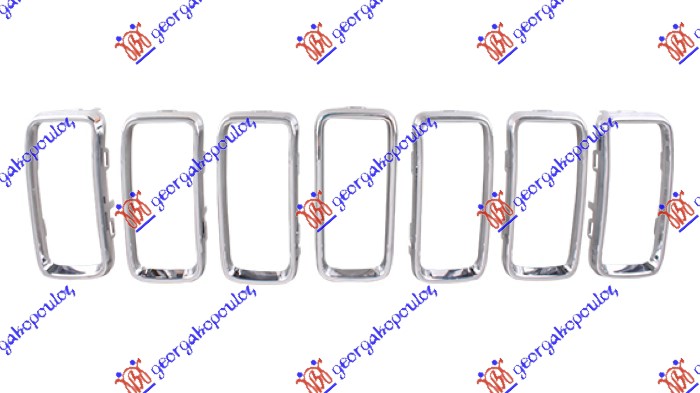 LAJSNA PVC MASKE HROM (SET 7 KOM) JEEP RENEGADE (2018-) (OEM: 735687346)