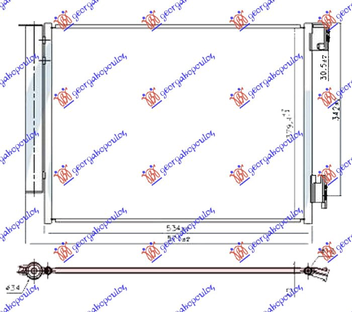 HLADNJAK KLIME BENZIN DIZEL (5 10 x395x 12) NISSAN MICRA (K14) (2017-) (OEM: 921005FA0A)