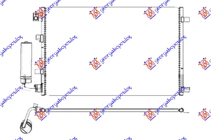 HLADNJAK KLIME 1.6 16V BENZIN (643x377x16) NISSAN QASHQAI (2010-2013) (OEM: 92100JD000, 92100JD00A)