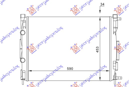 HLADNJAK 1.6-2.0 – 1.5- 1.9D M / A + / -AC (59x45x28 RENAULT MEGANE CABRIO (2006-2010) (OEM: 7711135784, 8200115542)