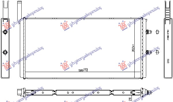 HLAD. MOT. DODATNI 4.4BEN 3.0DIZ 589×302 BMW SERIES 5 (F10/11) (2010-2013) (OEM: 7601832, 8699976, 17117601832)