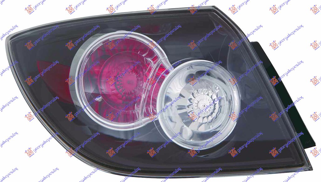 STOP LAMPA SPOLJASNJA CRNA 5 VRATA 07- Leva str. MAZDA 3 SDN-H/B (BK) (2004-2008) (OEM: BR5S-51-180D, BR5S51180D)