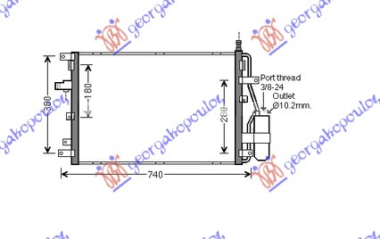 HLADNJAK KLIME BENZIN – DIZEL (64X41.5) VOLVO XC90 (2003-2014) (OEM: 30665563)