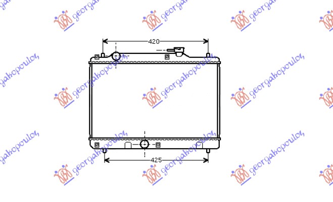 HLADNJAK MOTORA 1.3 – 1.6CC +/ – A/C 16V (35×52.5) SUZUKI BALENO SDN (1994-1998) (OEM: 17700-60G00, 1770060G00)