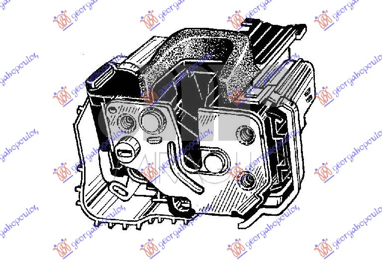 BRAVA KLIZNIH VRATA CENT. ZAKLJUC. (3 PIN) Desna str. FIAT FIORINO/QUBO (2008-2016) (OEM: 1361758080)