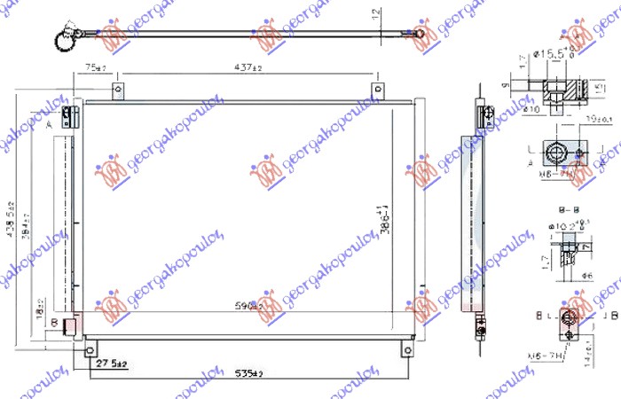 HLADNJAK KLIME 1.0 – 1.2 BENZINZ (555×40 5x 12) SUZUKI BALENO (2016-) (OEM: 95310-M68P00, 95310M68P00)