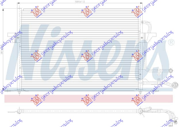 HLADNJAK KLIME BENZIN – DIZEL (50.5×41.5) FORD MONDEO (1993-1996) (OEM: 93BW19710AG)