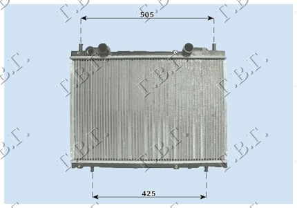 HLADNJAK 1.4-2.0 +A/C (37.5×56.3) SA VENTILOM FIAT BRAVO (1995-2002) (OEM: 7794069)