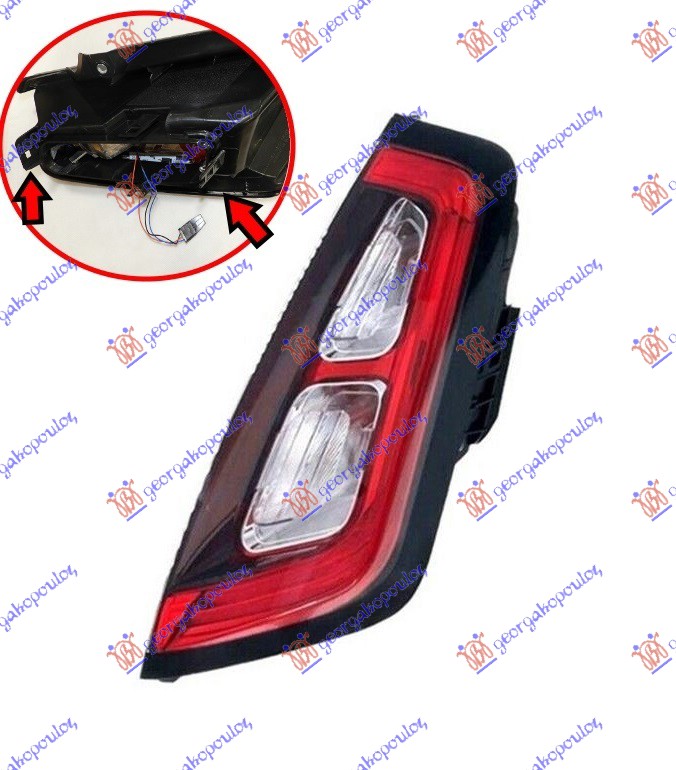 STOP LAMPA LED (BEZ NOSACA) BRZA MONTAZA Desna str. FIAT PUNTO (2012-) (OEM: 51849739)