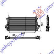 HLADNJAK INTERKULERA 1.6-2.0 TURBO-2.0 CDTi (66.5×36.2x SAAB 9.5 (2010-) (OEM: 1302647, 13241751)