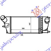 HLADNJAK INTERCOOLER 1.6-2.0HDi (300x147x76) PEUGEOT 407 (2004-2010) (OEM: 0384K8)