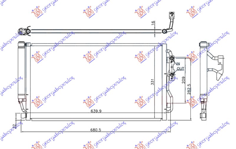 HLADNJAK 3.0 (M135i) AUTOMATIK BENZIN BMW SERIES 1 (F21/20) 3/5D (2011-2015) (OEM: 17112284614, 64506804721, 64509335363)