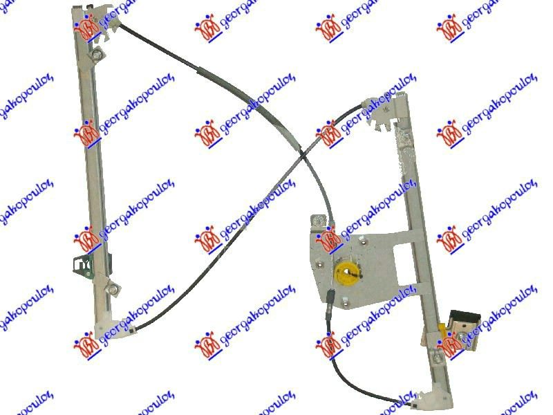 PODIZAC PREDNJEG PROZORA ELEKTRICNI BEZ MOTORA 3 VRATA A KVAL Desna str. PEUGEOT 208 (2015-2019) (OEM: 9673155180)