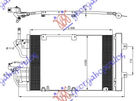 HLADNJAK KLIME 1.3-1.7-1.9 CDTi 2.0 OPC OPEL ZAFIRA (2005-2012) (OEM: 1850111)