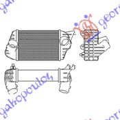 HLADNJAK INTERCOOLER 1.9 JTD (240x175x62) FIAT STILO (2001-2006) (OEM: 46745841)