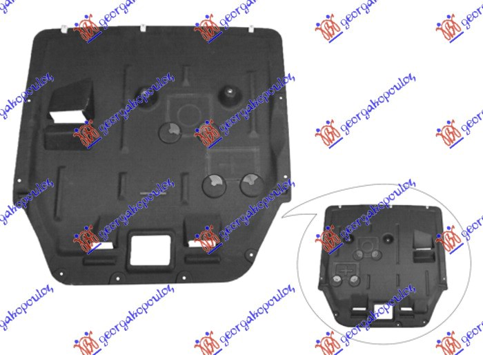 ZASTITA MOTORA PLASTICNA 220 BENZIN 218/220 DIZEL BMW SERIES 2 (F45/F46) ACTIVE/GRAN TOURER (2017-) (OEM: 51757357971, 51757357972)