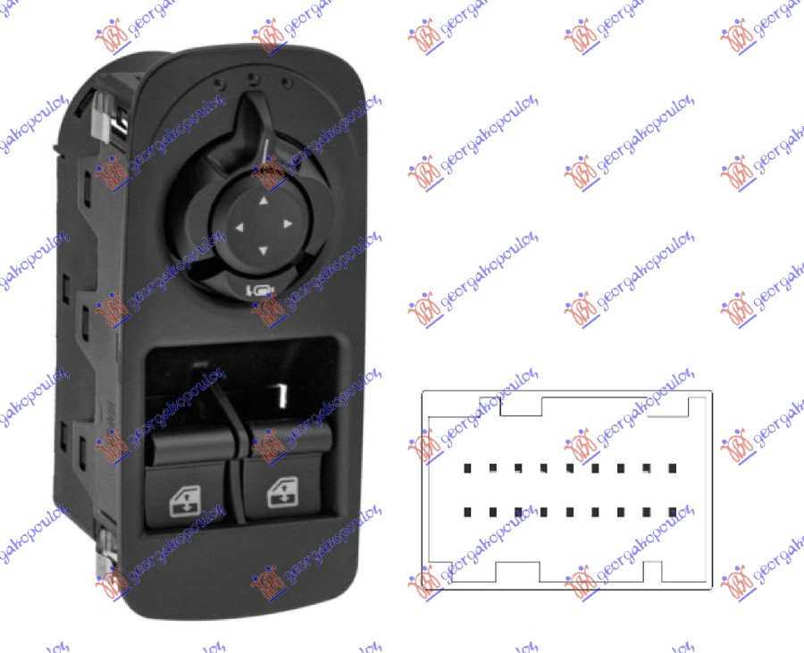 PREKIDAC U PRED. VR. PREK. (2) (18 PIN) Leva str. ALFA ROMEO MITO (2008-) (OEM: 156083273, 156085171)