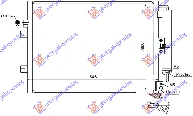 HLADNJAK KLIME 1.5 DCi (51×38) RENAULT CLIO (2006-2009) (OEM: 8200688392)