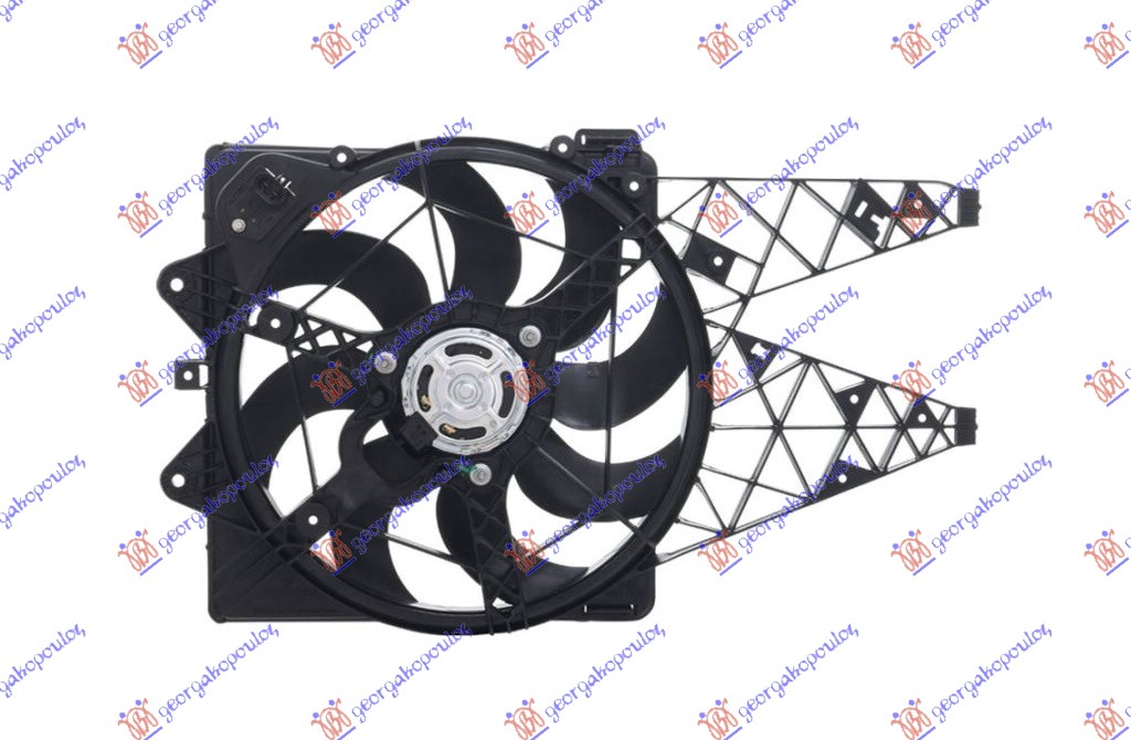 VENTILATOR KOMPLET 1.4cc (BENZIN) FIAT BRAVO (2007-2014) (OEM: 51805131)