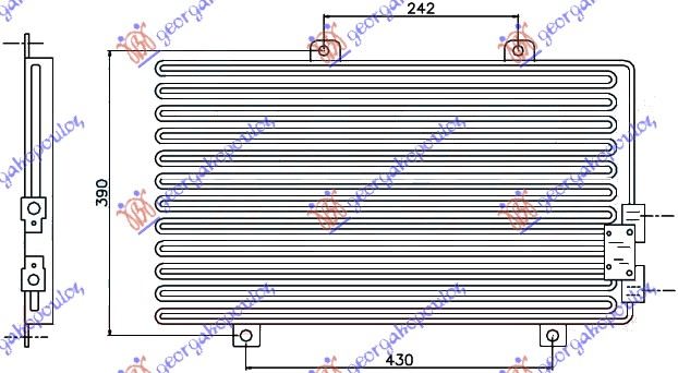 HLADNJAK KLIME 95 – TS (54.5×34.5) ALFA ROMEO 155 (1992-1997) (OEM: 60610662)