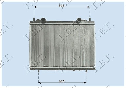 HLADNJAK MOTORA 1.8-2.0 +A/C (37.5×56.3) (BEZ VENTILA) FIAT MAREA (1996-2007) (OEM: 46404163, 46759742, 71736184)