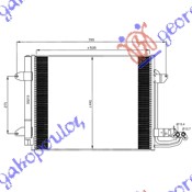 HLADNJAK KLIME BENZIN DIZEL (540x450x16) VW CADDY (2004-2010) (OEM: 1T0820411, 1T0820411A, 1T0820411B)