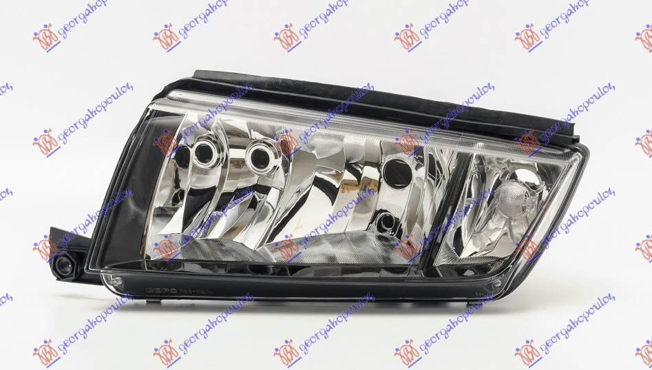 FAR CRNI (DEPO) Leva str. SKODA FABIA (1999-2007) (OEM: 1EB246048051, 6Y1941015C1)