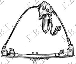 PODIZAC PREDNJEG PROZORA ELEKTRICNI SA MOTOROM 5VR A KVAL Desna str. RENAULT CLIO (1996-1998)