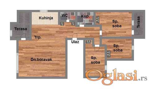 Cetvorosoban stan na Adicama -82m2-