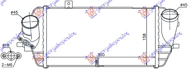 HLADNJAK INTERCOOLERA 1.1-1.4-1.6 CRDi 300x158x90 HYUNDAI ELANTRA (2013-2015) (OEM: 28271-2A740, 282712A740)