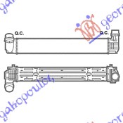 HLADNJAK INTERKULERA 2.0 DCi (655x105x100) RENAULT MEGANE H/B – S.W. (2008-2014) (OEM: 144960023R)