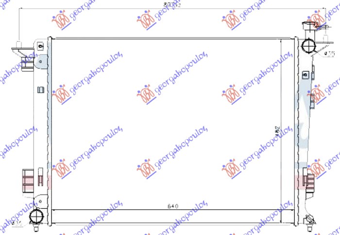 HLADNJAK MOTORA 2.0-2.4 BENZIN MANUAL (64×48) KOREJA HYUNDAI iX35/TUCSON (2010-2015) (OEM: 253102S500)