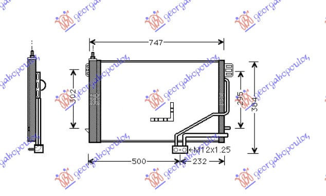 HLADNJAK KLIME 2.0 – 2.2 – 2.7 – 3.0 – 3.2 CDi (64×37 MERCEDES C CLASS (W203) SDN/S.W. (2000-2003) (OEM: 2035001354)