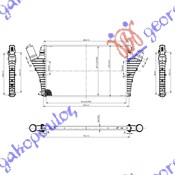 HLADNJAK INTERCOOLER 2.0 i16VTUR-2.2DTi(65x40x29 OPEL VECTRA C (2005-2008) (OEM: 12788019)