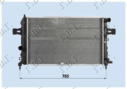 HLADNJAK MOTORA 2.0 cc 16V/TURBO +/-A /C (60×37 OPEL ZAFIRA (2005-2012) (OEM: 1300267)