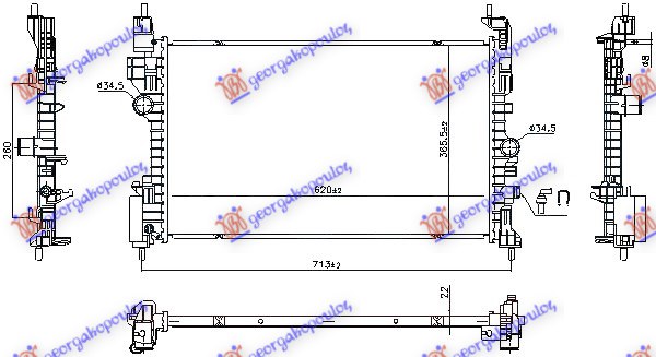 HLAD. MOTORA 1.4 BEN MAN/AUTO (620×365) OPEL CORSA E (2015-2019) (OEM: 39059781)