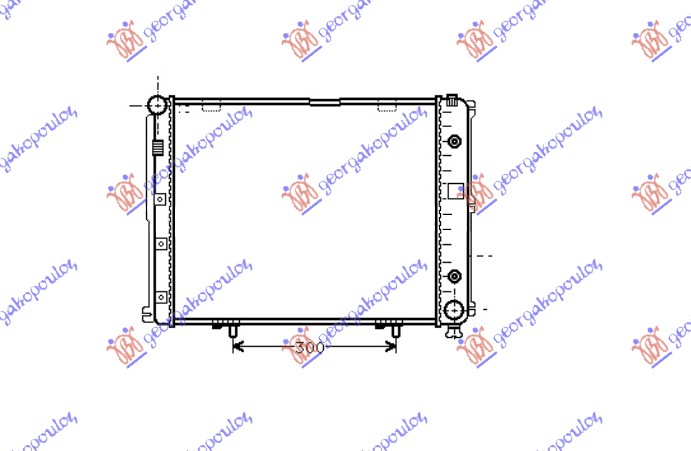 HLADNJAK MOTORA ZA SVE DIZEL M/A+/ – AC (53×49) MERCEDES E CLASS (W124) (1985-1992) (OEM: 1245002203, 1245009803, A1245009803)