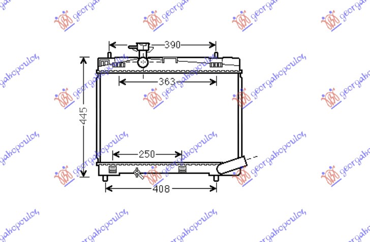 HLADNJAK BENZIN 1.33VVT-I (73 / 74KW) (0 9- 1 1 TOYOTA VERSO S (2011-2015) (OEM: 16400-0Y060, 16400-47090, 164000Y060)