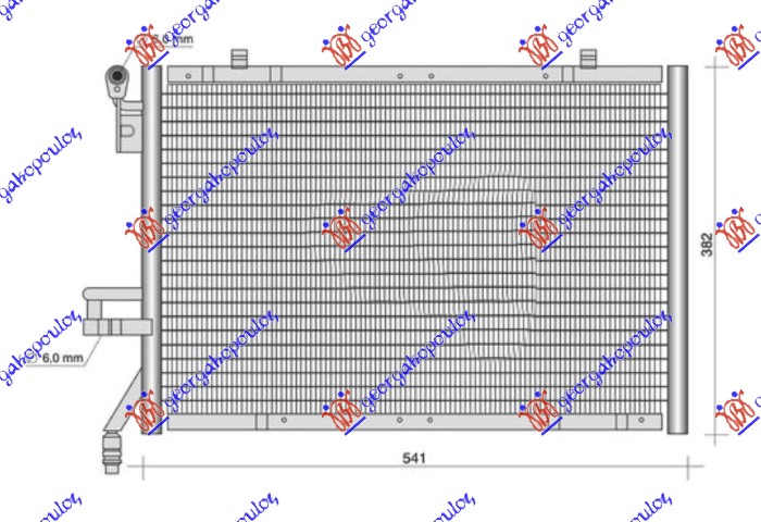 HLADNJAK KLIME 1.0 EcoBoost BENZIN (502x349x16) FORD B-MAX (2012-) (OEM: 1933739, 2026260, G1B119710AA)