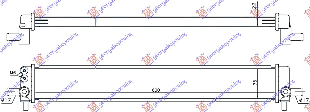 DODATNI HLADNJAK 1.8 HIBRID (600x75x22) LEXUS CT 200h (2014-) (OEM: G901076010, G901076011)