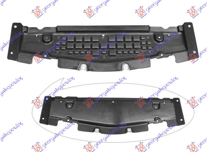 ZASTITA MOTORA PREDNJI DEO PLASTICNI (DIZEL) MERCEDES GL (X166) (2012-2015) (OEM: 1665200023)