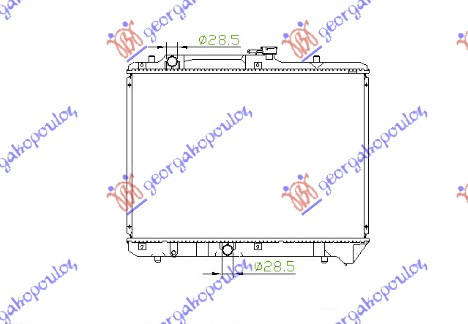 HLADNJAK MOTORA 1.3-1.6 BENZIN +AC (35×60.2×27 SUZUKI BALENO SDN-H/B (1998-2002) (OEM: 17700-63G00, 1770063G00)