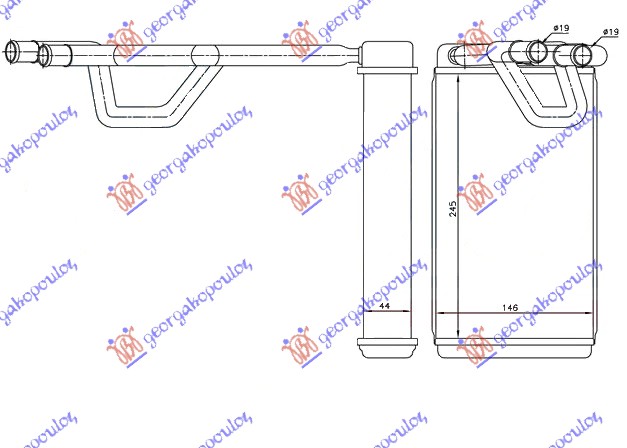 GREJAC KABINE (B) + / -AC (179x 178) NISSAN P/U (D40) NAVARA 2WD-4WD (2010-2015) (OEM: 27140-EB01A, 27140EB01A)