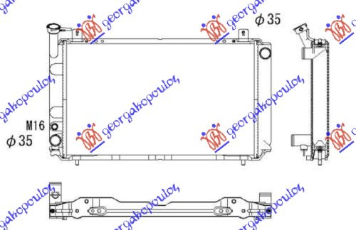 HLADNJAK 1.4 – 1.6C (59×35)T/O NISSAN SUNNY (N13) (1990-1991) (OEM: 2141054A00)