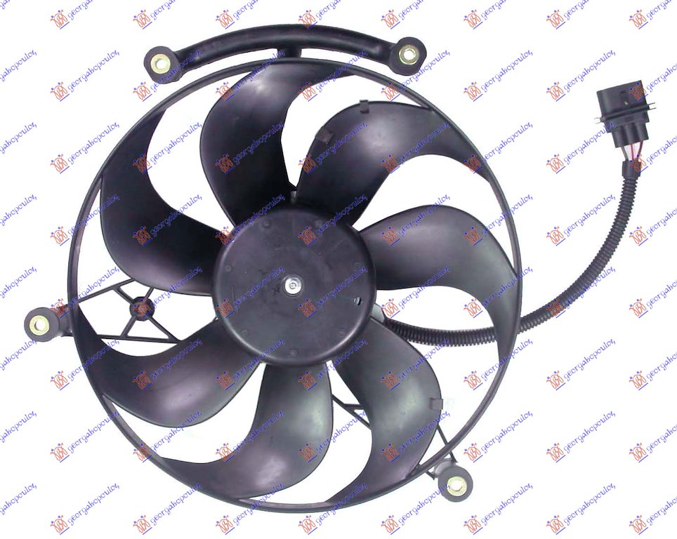 VENTILATOR HLADNJAKA KOMPLET 1.6 AUTMATIK BENZIN VW POLO (1999-2001) (OEM: 6N0121209C)